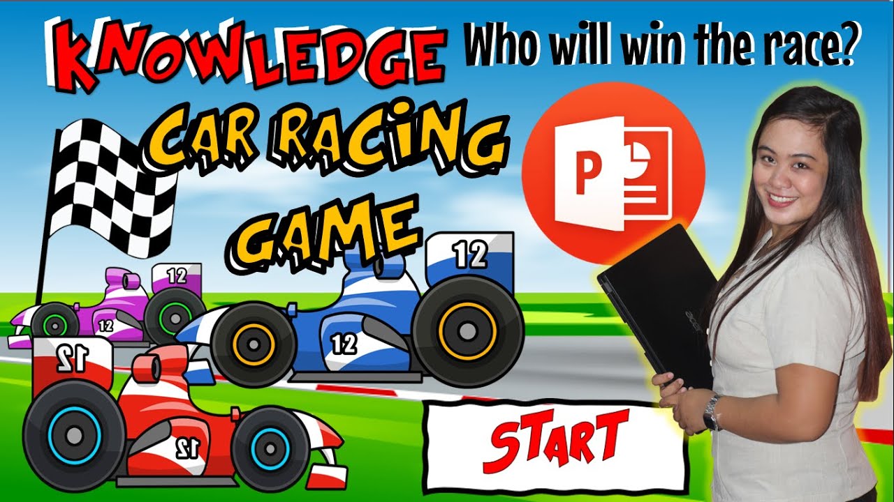 KNOWLEDGE CAR RACING POWERPOINT GAME Tutorial | Free Template