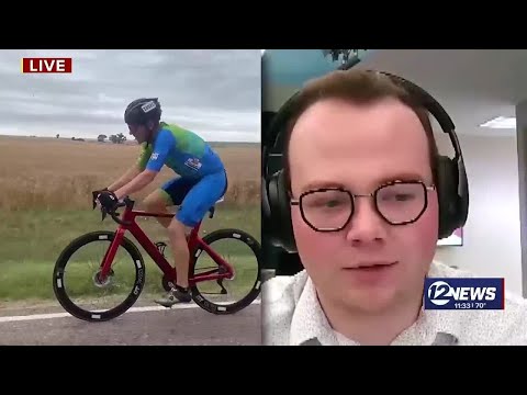 Cyclists riding across Kansas make it through Tuesday morning strong winds