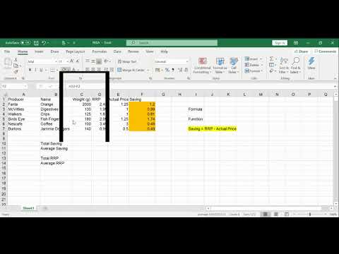 Excel Functional Skills Level 1 ICT Formulas and Functions