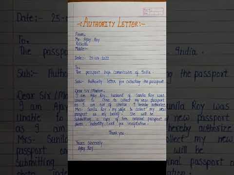 Authority Letter || #short #shorts