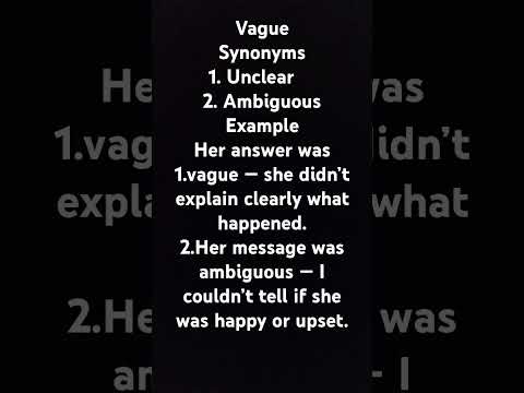 vague synonyms with example#knowledgeispower