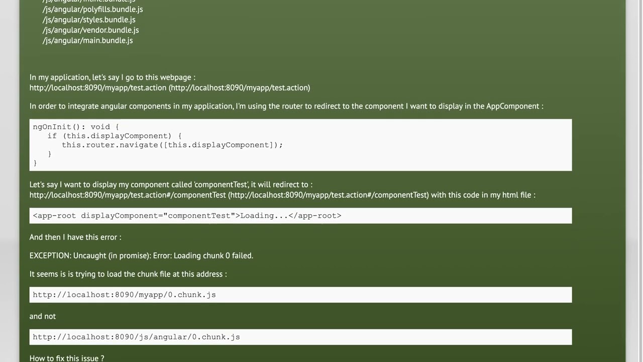 Angular 2 Lazy loading does not work when integrating into another application