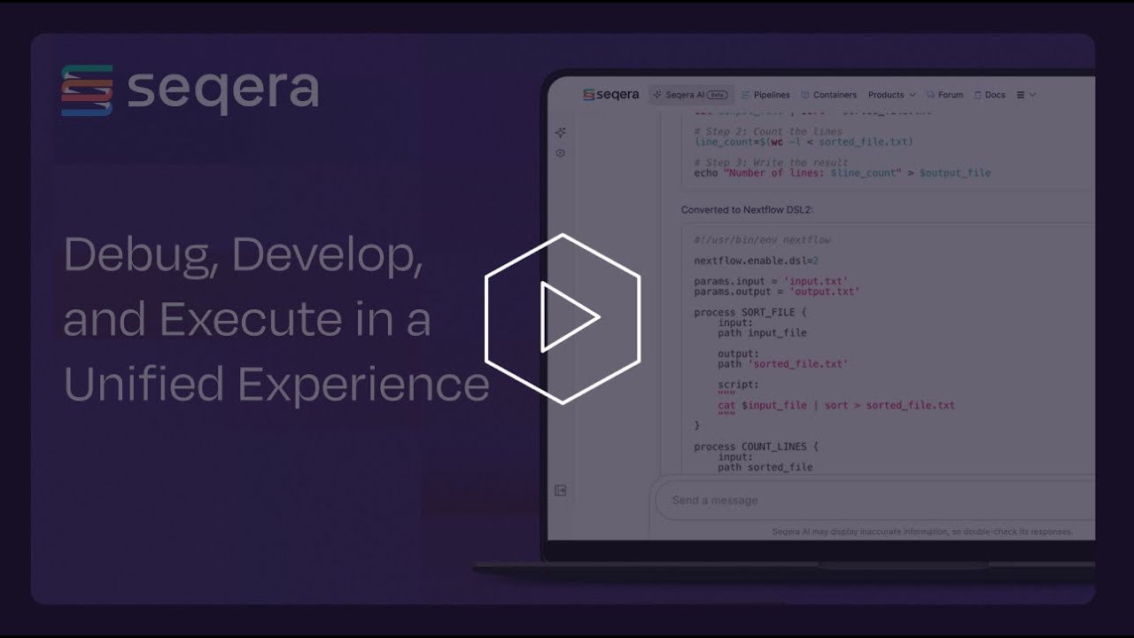 Seqera AI in Platform: Develop, Debug, and Execute in One Unified Experience