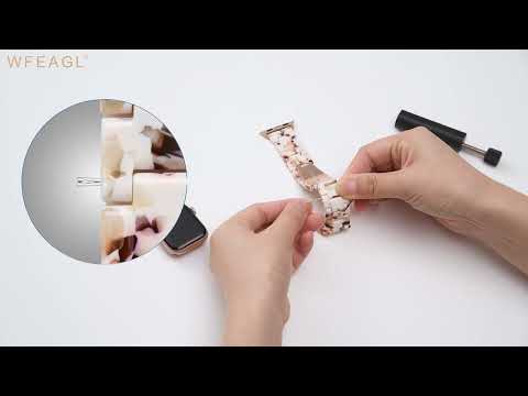 How to Remove Links for Fashion Adjustable WFEAGL Resin Apple Watch Bands iWatch Bracelet Strap