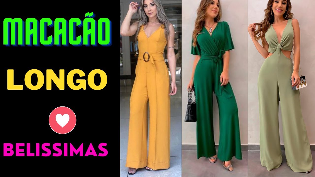Combinações Elegantes e Modernas de macacão longo  II Looks Ideias 2022