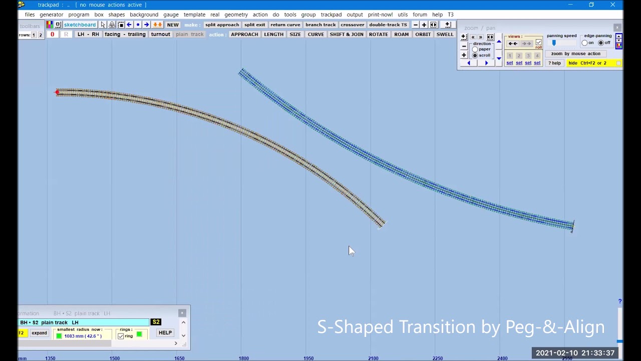 Tutorials on Templot 7 - Transitions, Diamonds & Mirrors (Including Peg & Align Functions) (35mins)