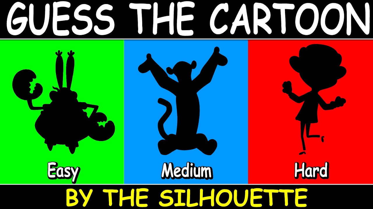 Guess The Cartoon Silhouette | Easy to Hard