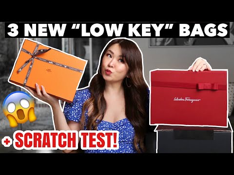 MY 3 NEW LUXURY "LOW KEY" BAGS + SCRATCH TEST! 😱 | Luxury Haul 2021 - Hermes, Ferragamo, Senreve