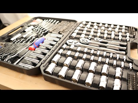 WORKPRO Mechanics Tools Kit and Socket Set, 192-Piece, SAE&Metric