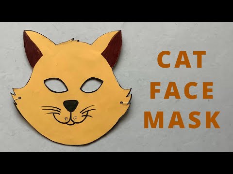 Cat face mask | Cat mask | How to make Cat mask | Cat mask making | Animal face mask