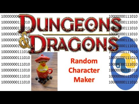 A D&D 5e Random Character Generator I made in Python (150 subscriber special)