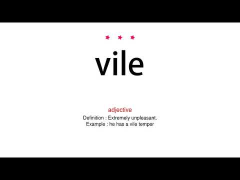 How to pronounce vile - Vocab Today