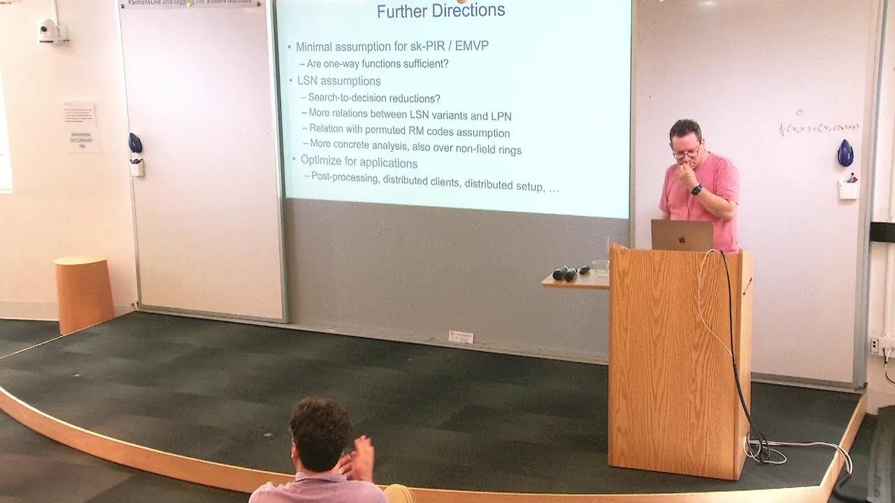 Computing on Encrypted Data via Secret Dual Codes / Yuval Ishai (Technion & AWS)