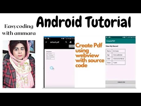 Download any layout into pdf file in mobile | Android studio | part 2