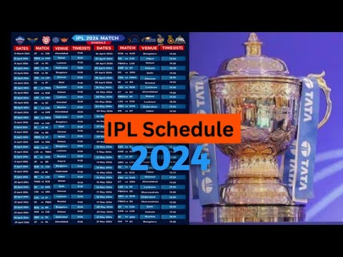 FIXTURES 2024 || IPL Schedule 2024 || IPL 2024 date and time ||