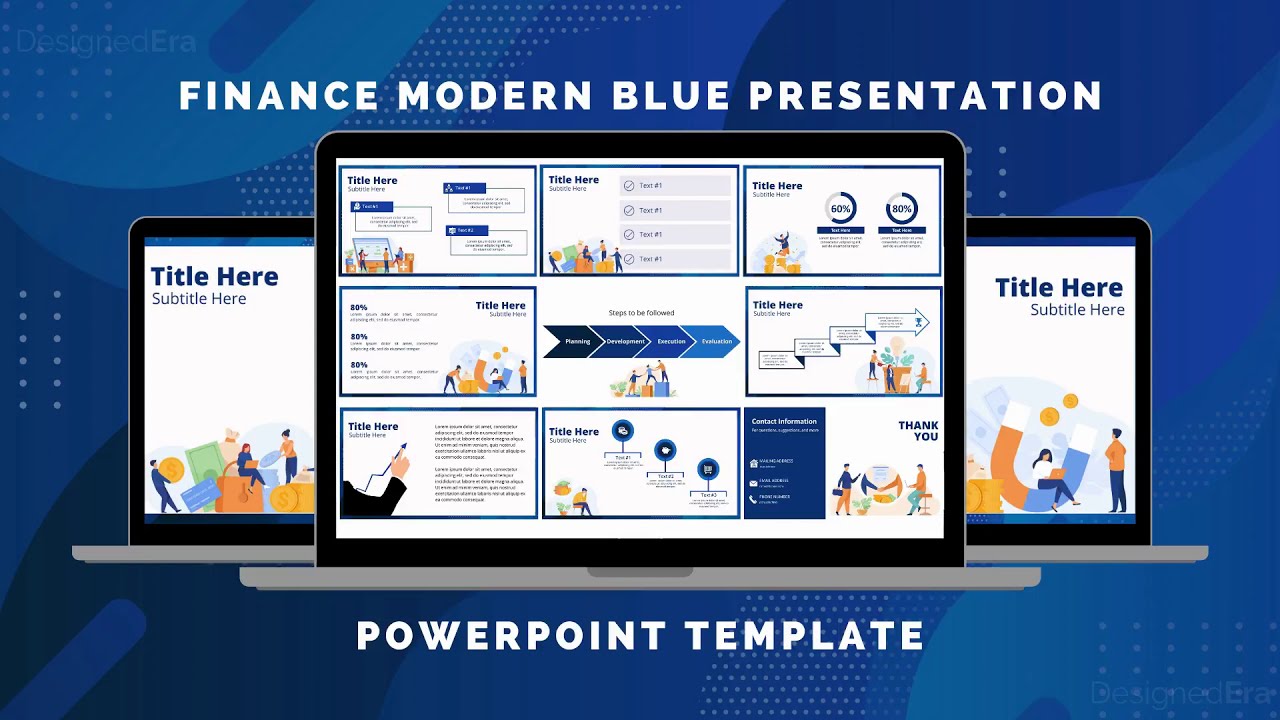 Finance Modern Blue PowerPoint Template