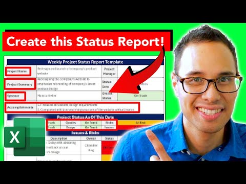EASILY Make a Weekly Project Status Report Template in Excel