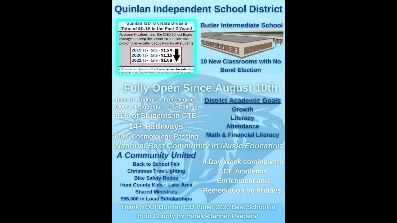 WHY Quinlan ISD? 2020 2021