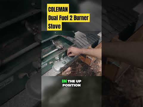 Lighting COLEMAN 414 Dual Fuel 2 Burner Stove. #camping #campingequipment #campingstoves