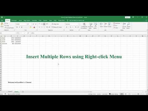 How to Insert Multiple Rows in Excel