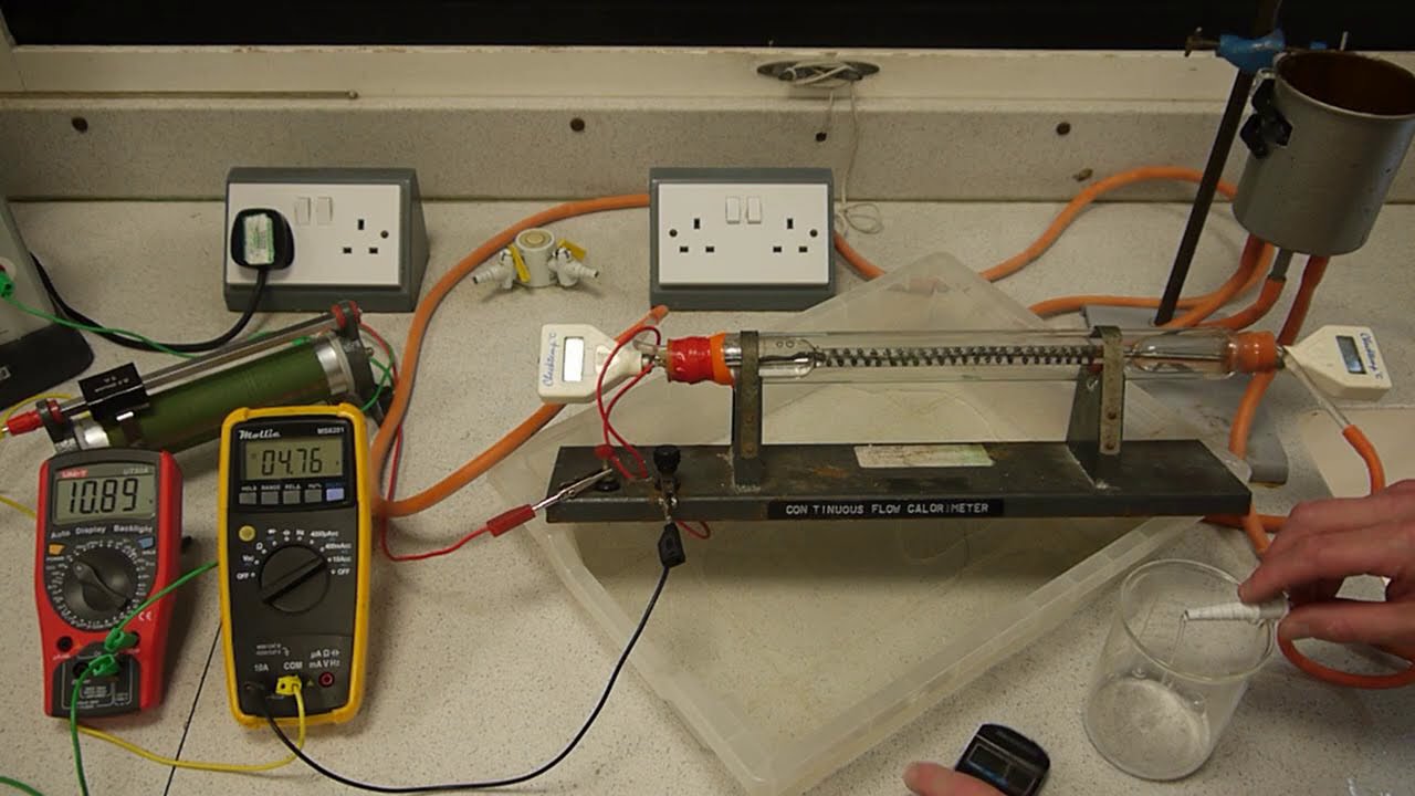 Finding the specific heat capacity of water using the continuous flow method