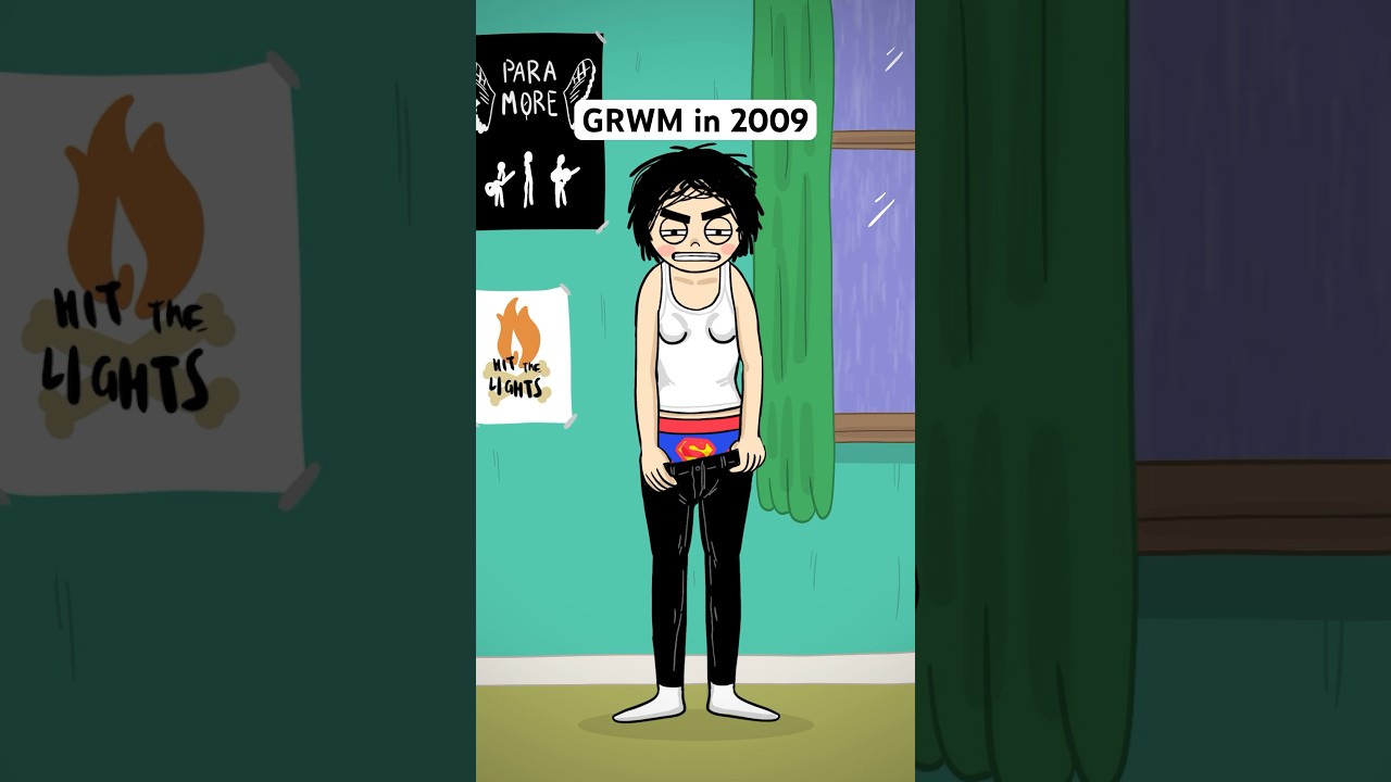 PC4PC xoxo #grwm #getreadywithme #millennials #emo #2000s #y2k #animation #cartoon #shorts #comedy