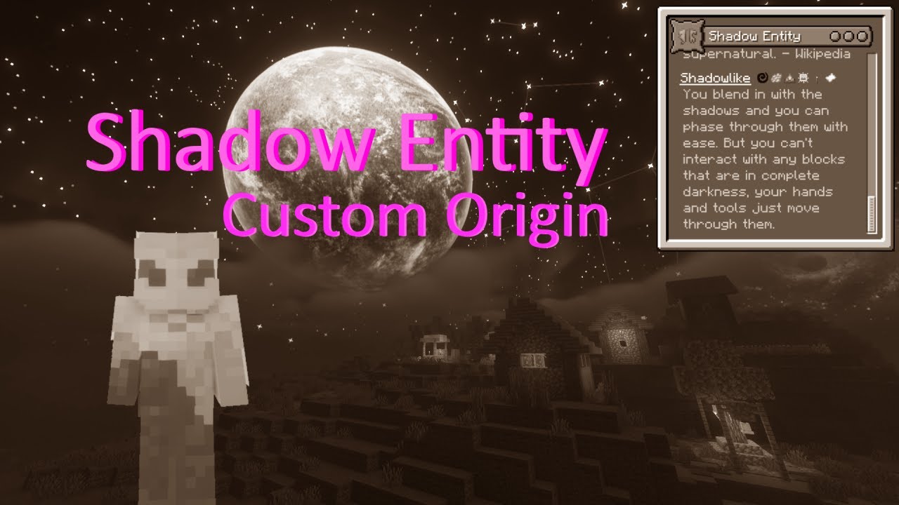 The Shadow Entity Minecraft Custom Origins Mod Quick Showcase