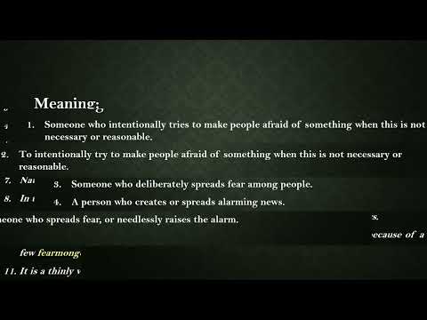 Fearmonger Meaning with Examples