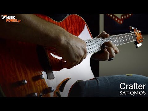 Crafter SA-QMMS Blue Burst Hybrid Guitar Slim Body LipStick | Reverb