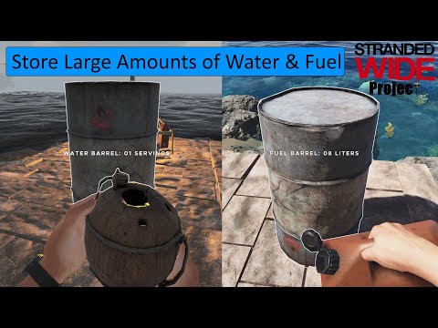Store Water with BARREL SCRAP | Stranded Deep Fillable Barrel Mod