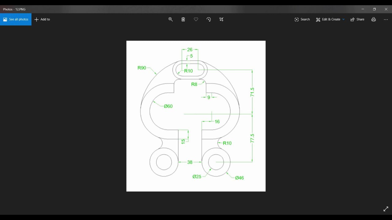 AutoCAD - Complete Tutorial for Beginners - Exercises  12