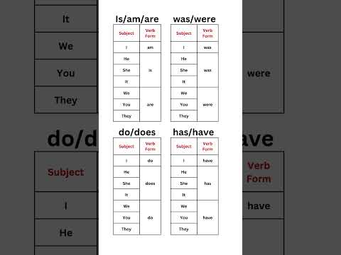 IS AM WAS WERE HAS HAVE HAD DO DOES | PRESENT PAST FUTURE TENSES