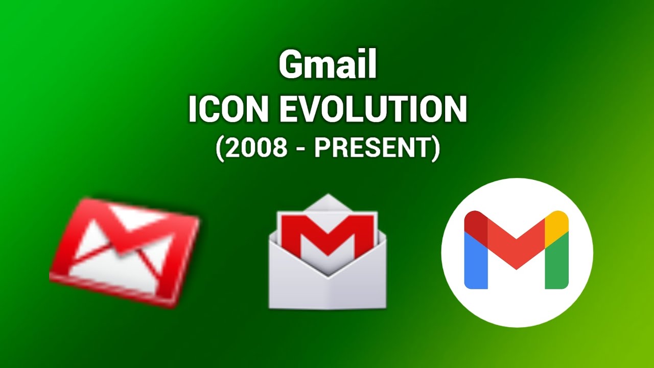 Gmail Icon Evolution (2008 - PRESENT / WARNING: SHORT)