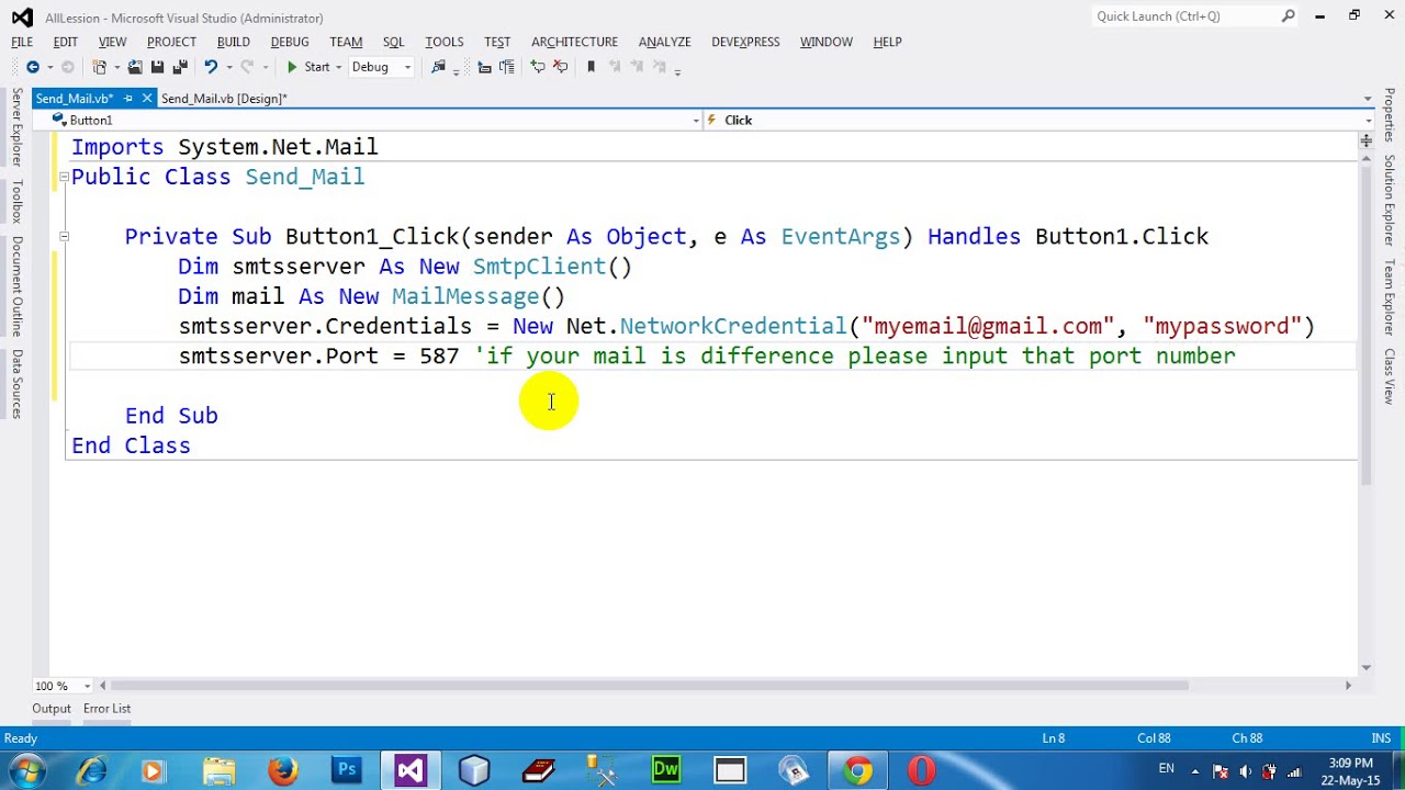 How to Send Email from VB NET 2012