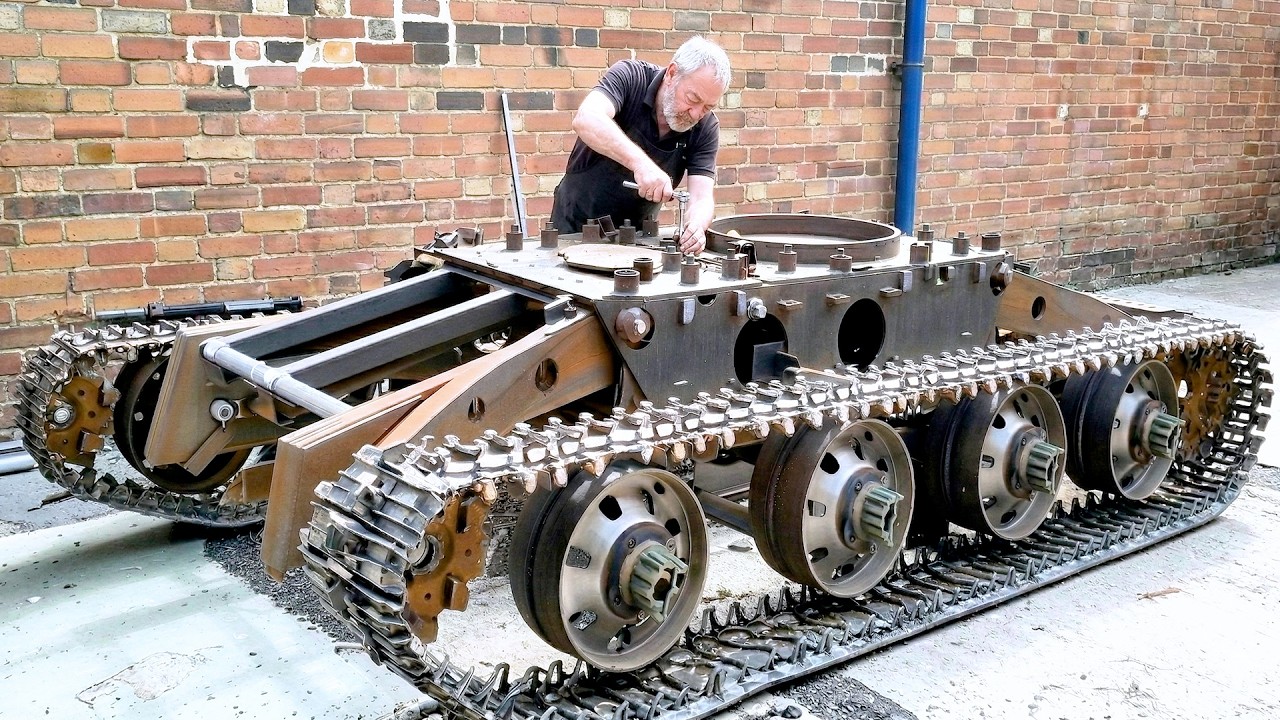Man Builds a $20,000 Mini Tank That Shoots Like a REAL Tank | Full Build by @rcactionhomemade