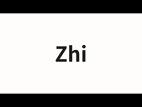 How to pronounce Zhi | Zhi (Z Hi in Chinese)