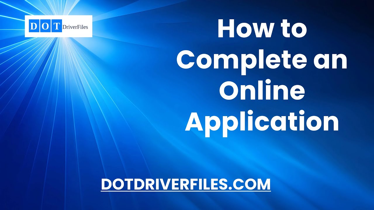 Complete your DOTDriverFiles Electronic Employment Application for Commercial Motor Vehicle Driver.