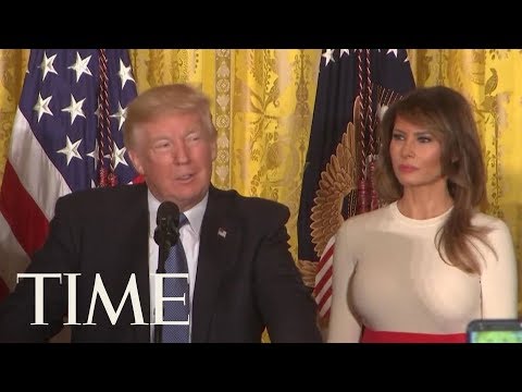 President Trump Adopted Spanish Accent To Say 'Puerto Rico' During Hispanic Heritage Event | TIME
