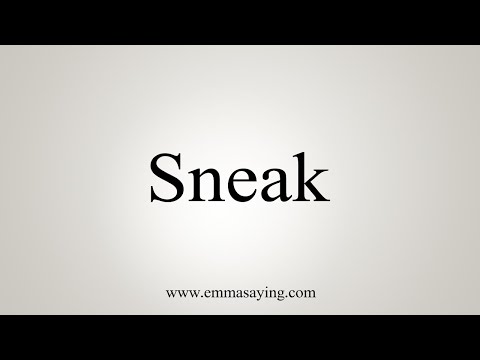 How To Say Sneak