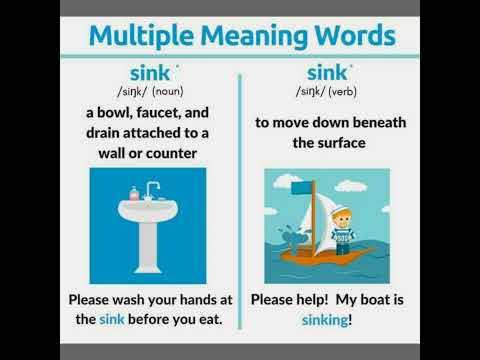 Multiple meaning words || Sink ๐บ๐ธ