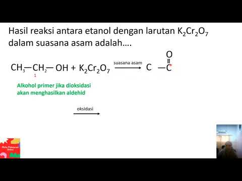 Hasil reaksi antara etanol dengan larutan K2Cr2O7 dalam suasana asam adalah....