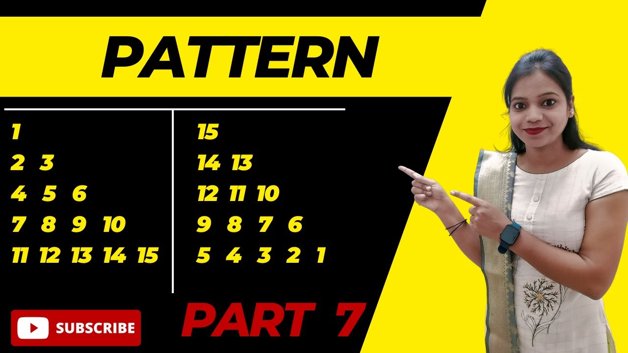 Pattern in java | Triangle  pattern | Number Pattern | Pattern by using nested loop | Pattern Part 7