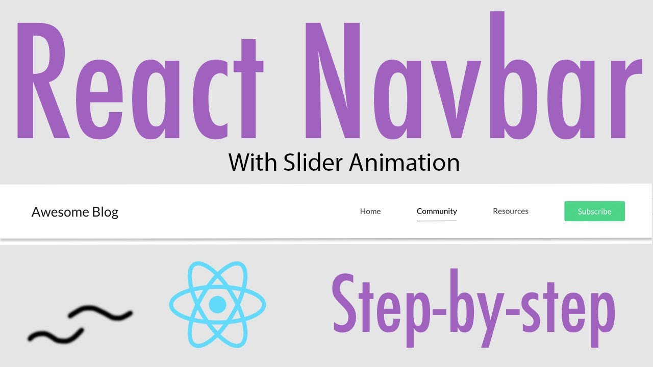 React Navigation Bar Step-by-step Tutorial - With cool slider animation