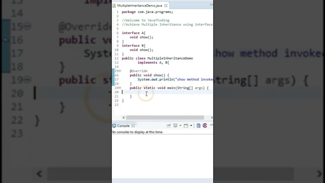Diamond Problem Solved in Java #shorts #coding