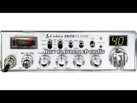 How to tune swr Cobra 29 LTD classic with antenna