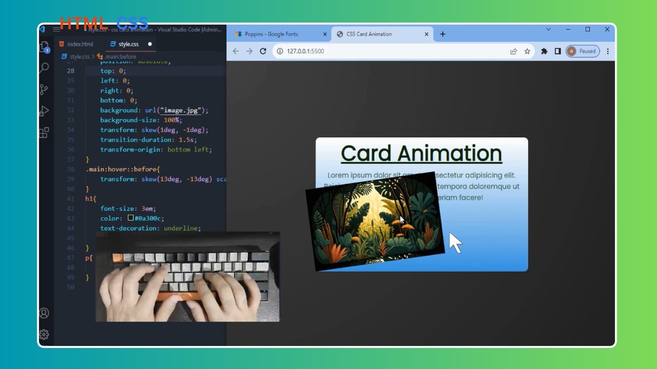 ASMR Programming - CSS Image Animation - Card Hover Effect