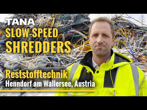 TANA waste shredder shreds even toughest materials – Reststofftechnik, Austria (French subtitles)