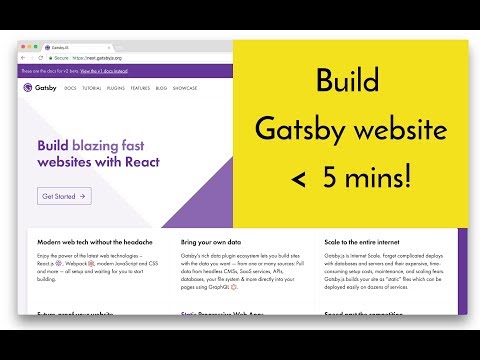 🔥 ⚛️ Build a Gatsby website in less than 5 mins!