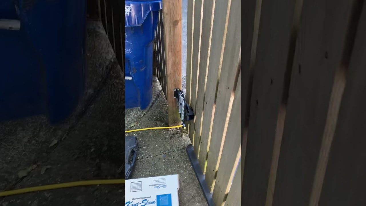 Kant-Slam hydraulic gate closer installation