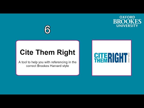 6. Harvard referencing: Cite Them Right